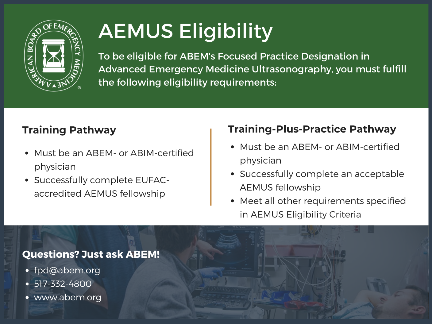 ABEM | Advanced Emergency Medicine Ultrasonography (AEMUS)